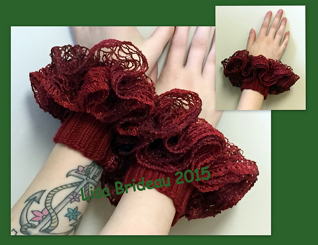 Ravelry: Ruffled Wrist Cuffs pattern by Lisa Brideau