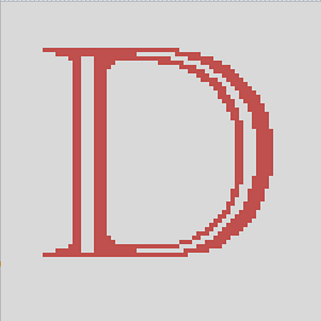 Ravelry: C2C Monogram D Throw Blanket pattern by Savanna Ashmore