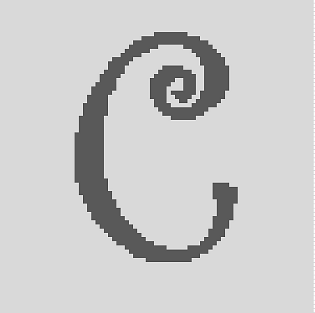 Ravelry: C2C Monogram C Curl pattern by Savanna Ashmore