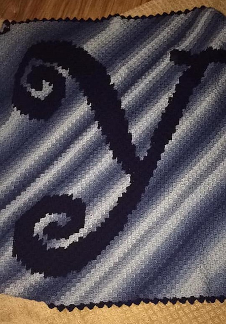 Ravelry: C2C Monogram Y Curl pattern by Savanna Ashmore