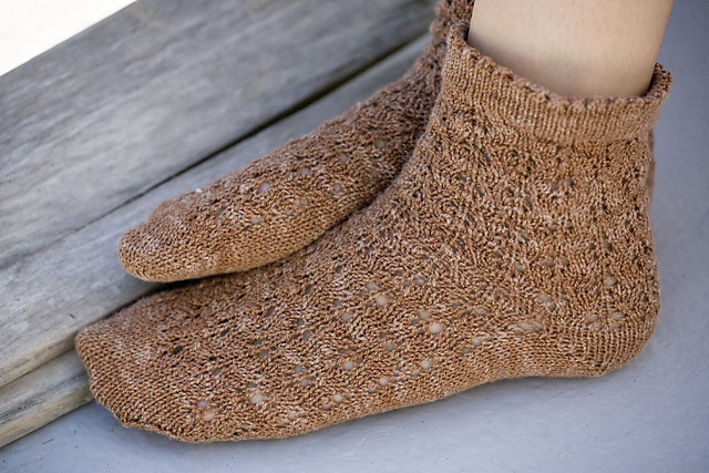 Ravelry: Summer Sox Wavy Lace Socks pattern by Andi Clark