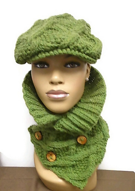 Ravelry: High Collared Hand Knit Cabled Neck Warmer/Scarf with buttons ...