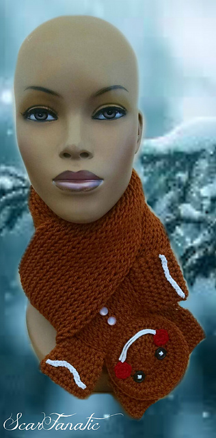 Ravelry: Gingerbread Man Scarf Loom Knit pattern by ScarFanatic1
