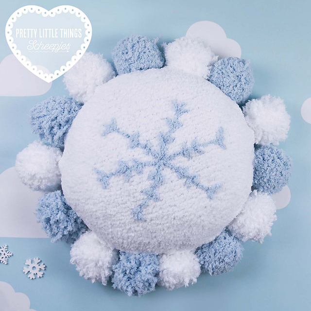 Ravelry: Snowflake Fluff Cushion pattern by Jo Allport