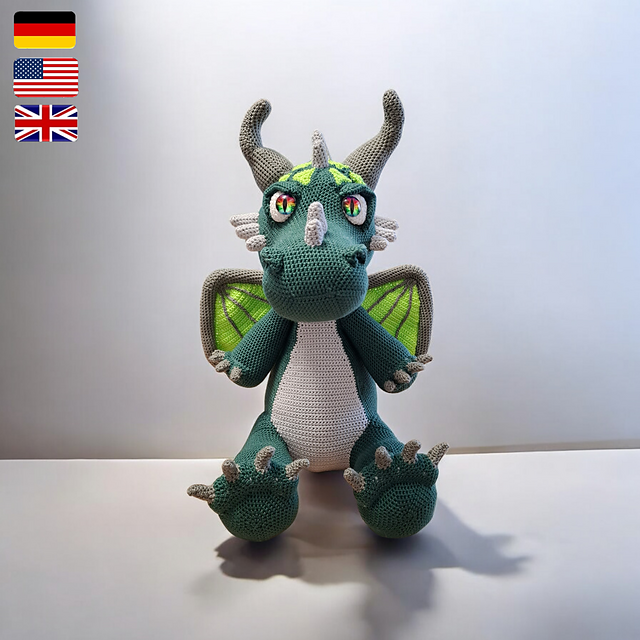 Ravelry: Dasky the dragon XXL pattern by Jacqueline Schopp