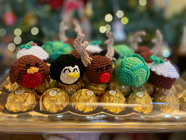 Ravelry: Ferrero Rocher Cosies pattern by Sarah Dudley