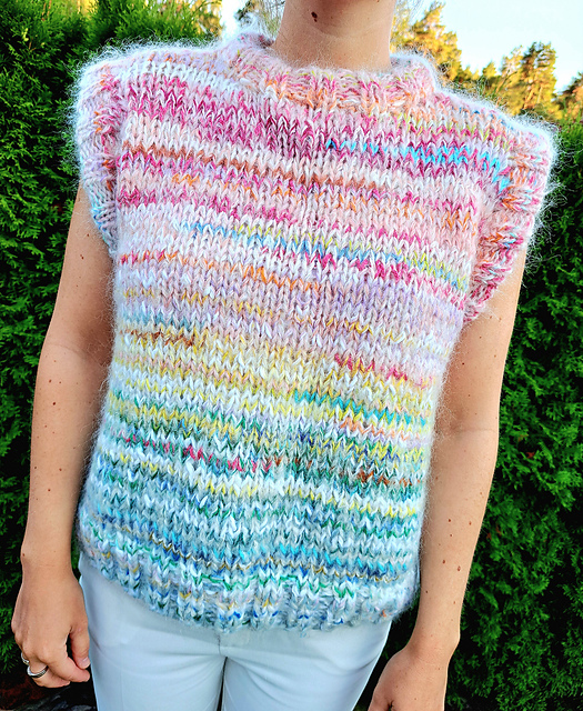 Ravelry: ZERO WASTE vest pattern by Maria Loefstedt