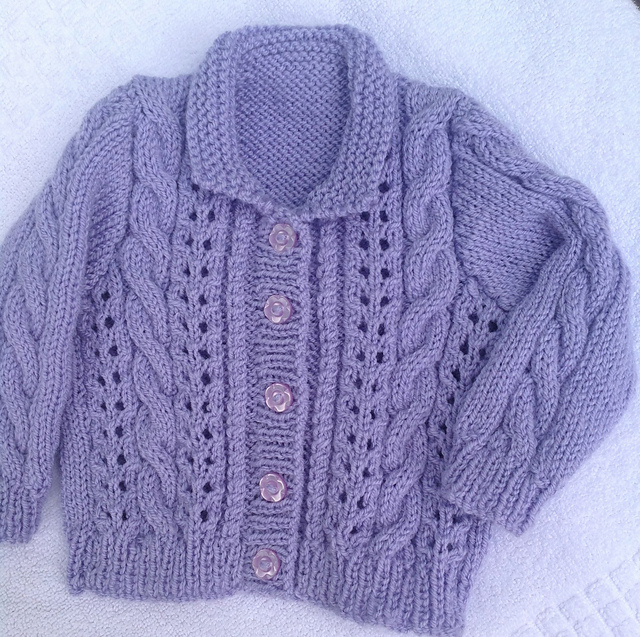 Ravelry: Seasonknits' baby cable cardigan