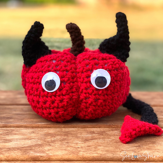 Ravelry: Lil Monsters Devil Pumpkin pattern by See Love Share