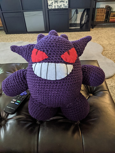 Ravelry: 094 Gengar pattern by Ash Frost