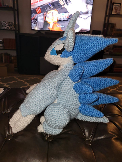 Ravelry: 028 Alolan Sandslash pattern by Ash Frost