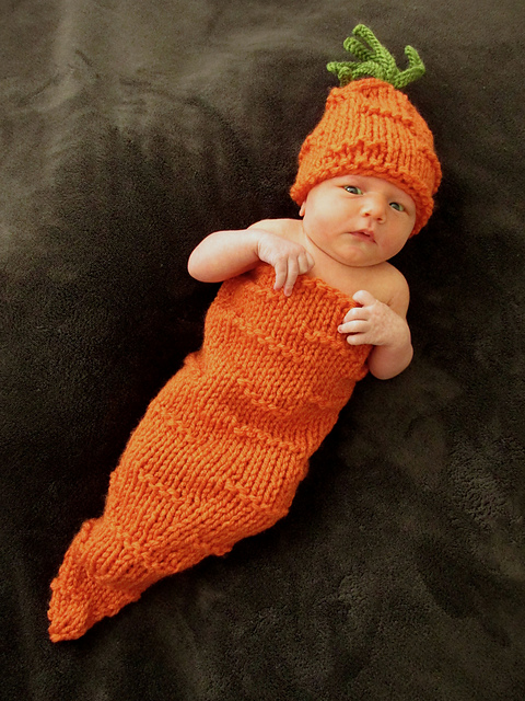 Ravelry: Carrot Cocoon and Hat pattern by Judie Washburne