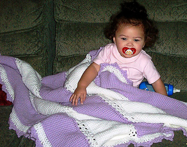 Ravelry: Baby Picot-Edged Blanket pattern by Caron Design Team