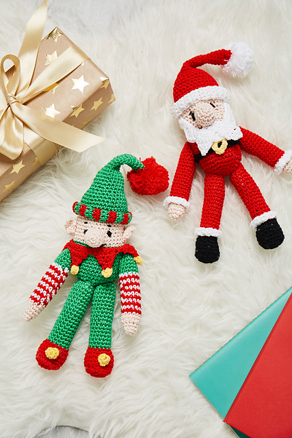 Ravelry: Father Christmas & Elf pattern by Val Pierce