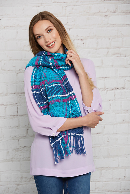 Ravelry: Northern Lights Plaid Scarf pattern by Joe Hollins