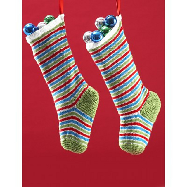 Ravelry: Jolly Striped Stockings pattern by Bernat Design Studio