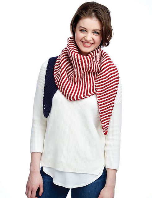 Ravelry: Color Block Kerchief pattern by Caron Design Team