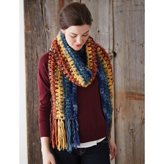 Ravelry: Plenty of Puffs Scarf pattern by Yarnspirations Design Studio