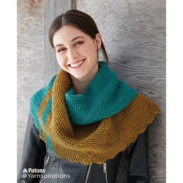 Ravelry: Slash Stripe Knit Shawl pattern by Yarnspirations Design Studio