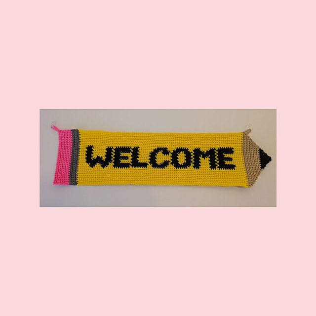 Ravelry: Welcome Pencil Banner pattern by Shannon Wall