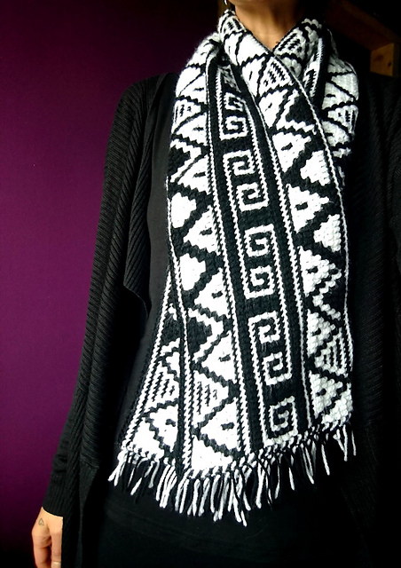 Ravelry: Geometric Shapes Scarf Spirals/Tribal inspired pattern by ...