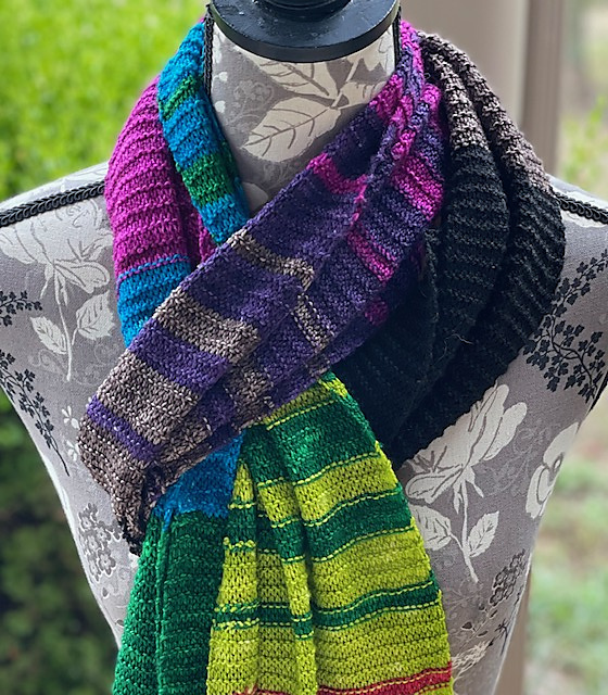 Ravelry: Fade to Black Scarf pattern by Care Sharpin