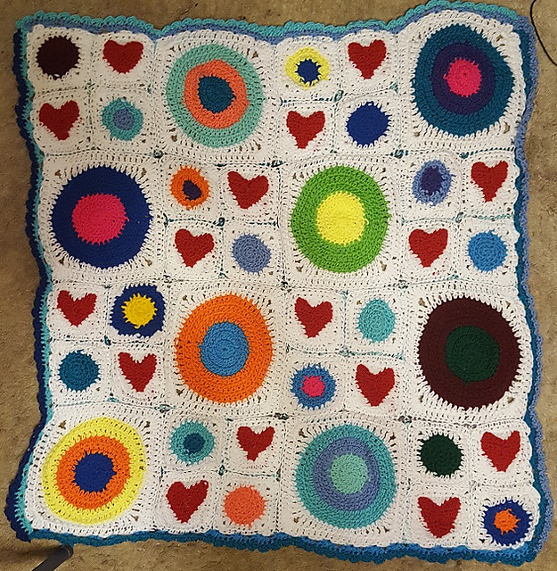 Ravelry: Circles of Hearts Baby Afghan pattern by Shauna Wing