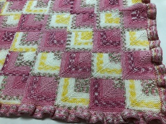 Ravelry: Mitered Square Ruffled Afghan pattern by Patricia Jacobson