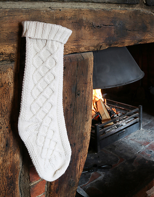 Ravelry: Christmas Cable Stocking pattern by TOFT