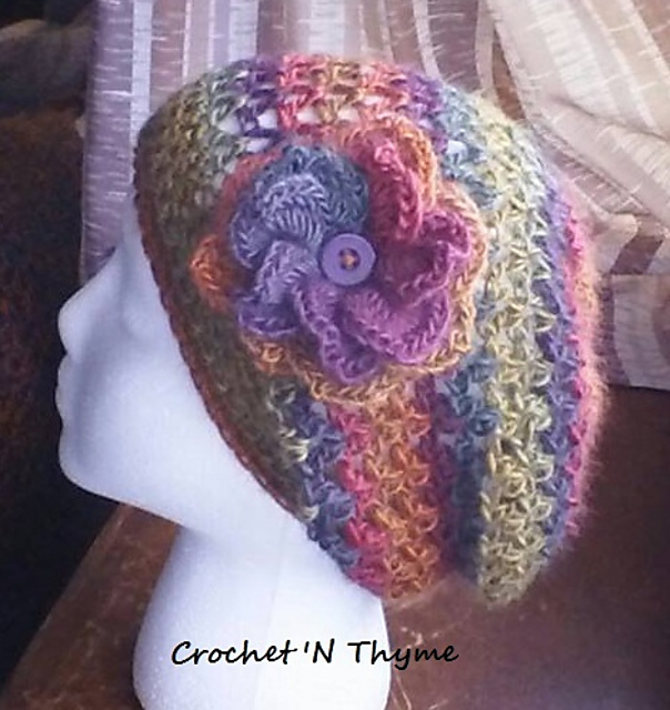 Ravelry: Unforgettable Slouch Double-Petal Hat pattern by Sil Johnson