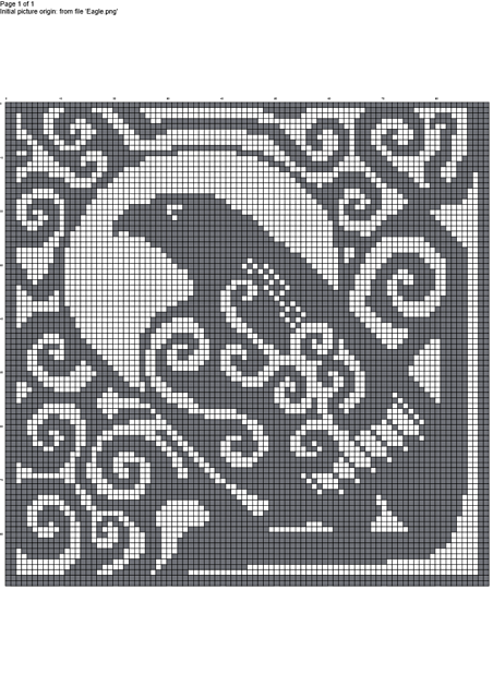 Ravelry: Spirit Eagle Square Charts pattern by Melanie Nordberg