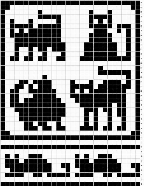 Ravelry: Shadow Cats Chart pattern by Melanie Nordberg