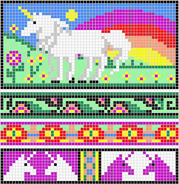Ravelry: Some More unicorn Charts pattern by Melanie Nordberg