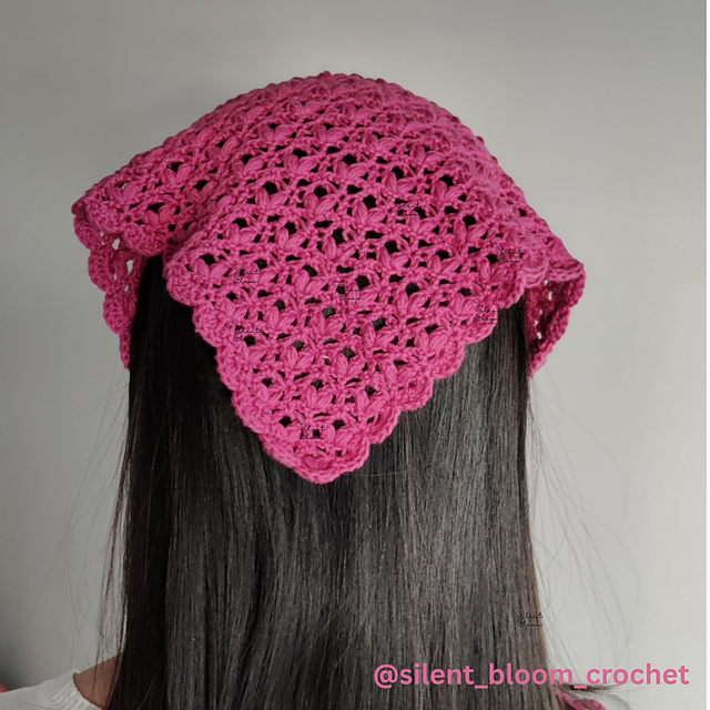 Ravelry: Love puff Bandana pattern by Silent Bloom Crochet