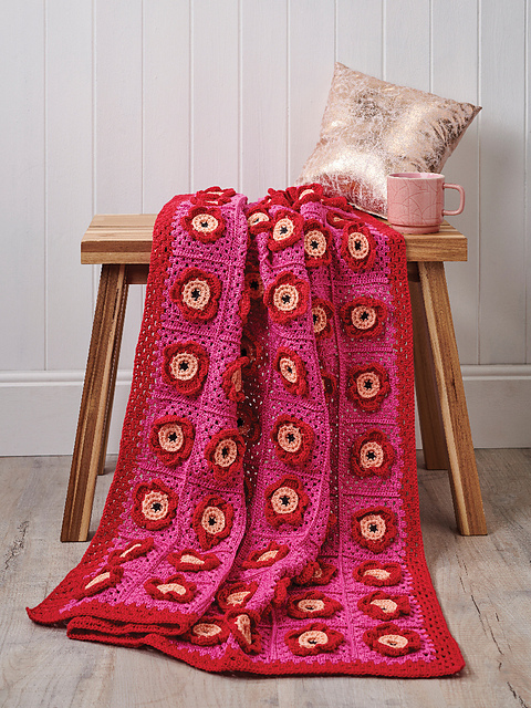 Ravelry: Red Poppy Throw pattern by Kate Bruning
