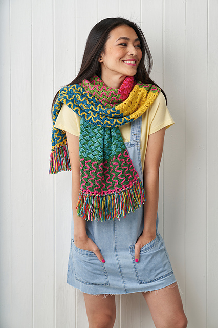 Ravelry: Multicoloured Wrap pattern by Peppergoose (Susannah Kate)