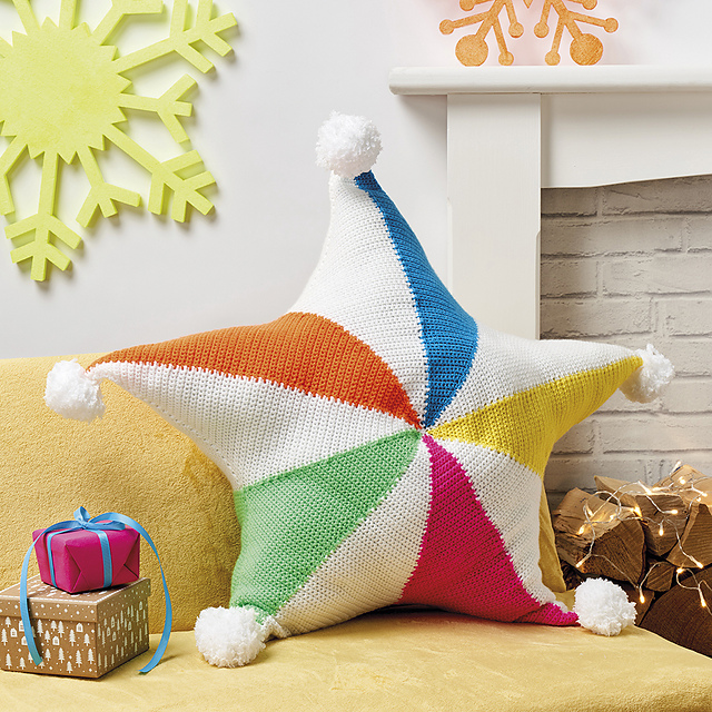 Ravelry: Neon Star Cushion pattern by Zoë Potrac