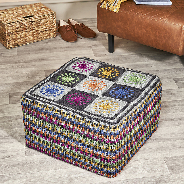Ravelry: Granny Square Pouffe pattern by Lisa Richardson