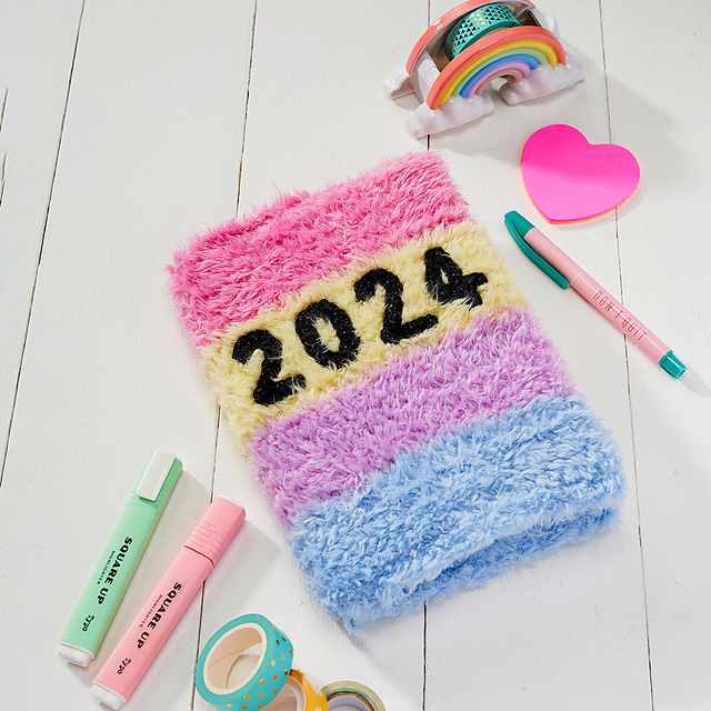 Ravelry: Fluffy Diary Cover pattern by Ellie's Craft Boutique