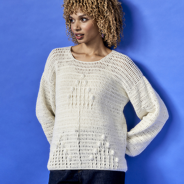 Ravelry: Cluster Stitch Textured Jumper pattern by Jane Menchini