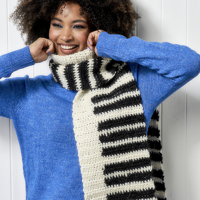 Ravelry: Piano Keys Scarf pattern by Maria Jęczmyk