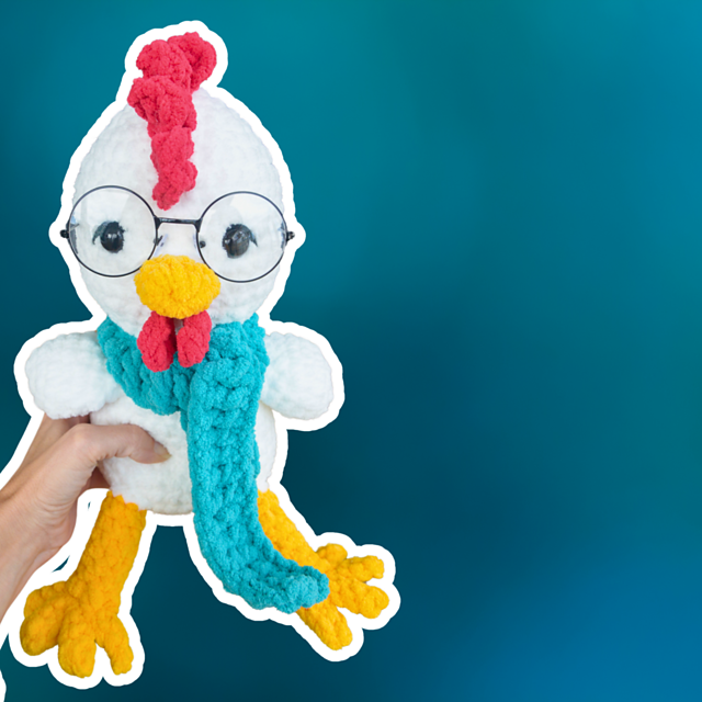 Ravelry: Chicken Plushie With Scarf pattern by Marcy Gardner