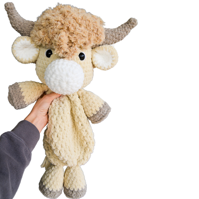 Ravelry: Highland Cow Snuggler pattern by Marcy Gardner