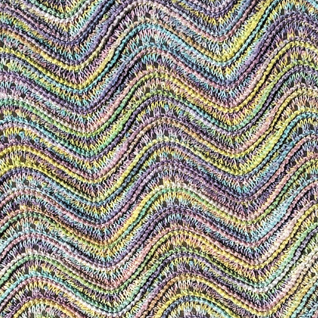 Ravelry: Tunisian Waves and Lace Baby Blanket pattern by Debra Silva