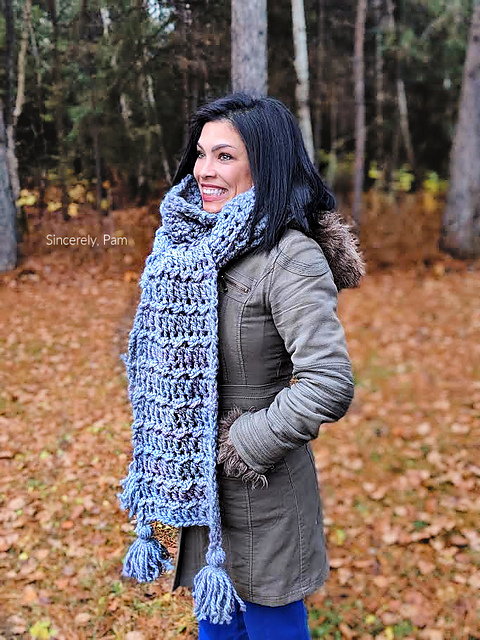 Ravelry: Ragged Falls Scarf pattern by Sincerely Pam