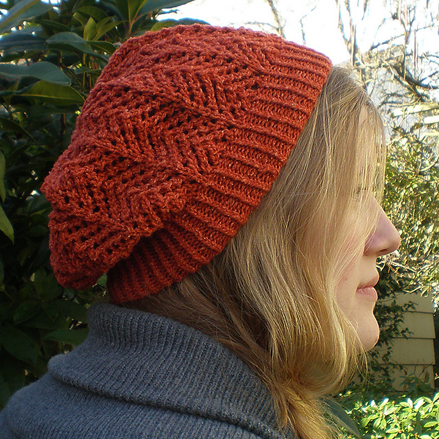 Ravelry: Arrow Lace Hat pattern by Miriam Pike