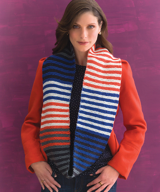 Ravelry: Colorblock Striped Infinity Scarf pattern by Cheryl Murray