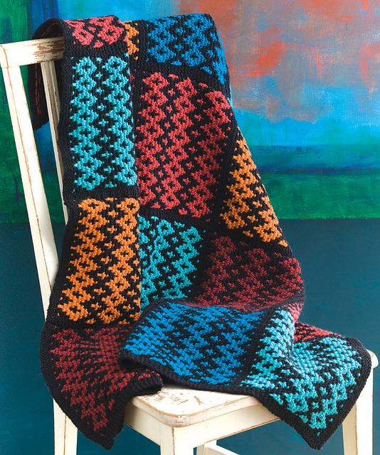 Ravelry: Mosaic Diamonds Throw pattern by Susan Lowman