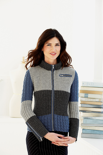 Ravelry: Fitted Colorblock Jacket pattern by Deborah Newton