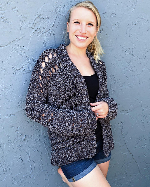 Ravelry: Velvet Jillie Cardigan pattern by Abby Doan/Skeins and Stitches Co